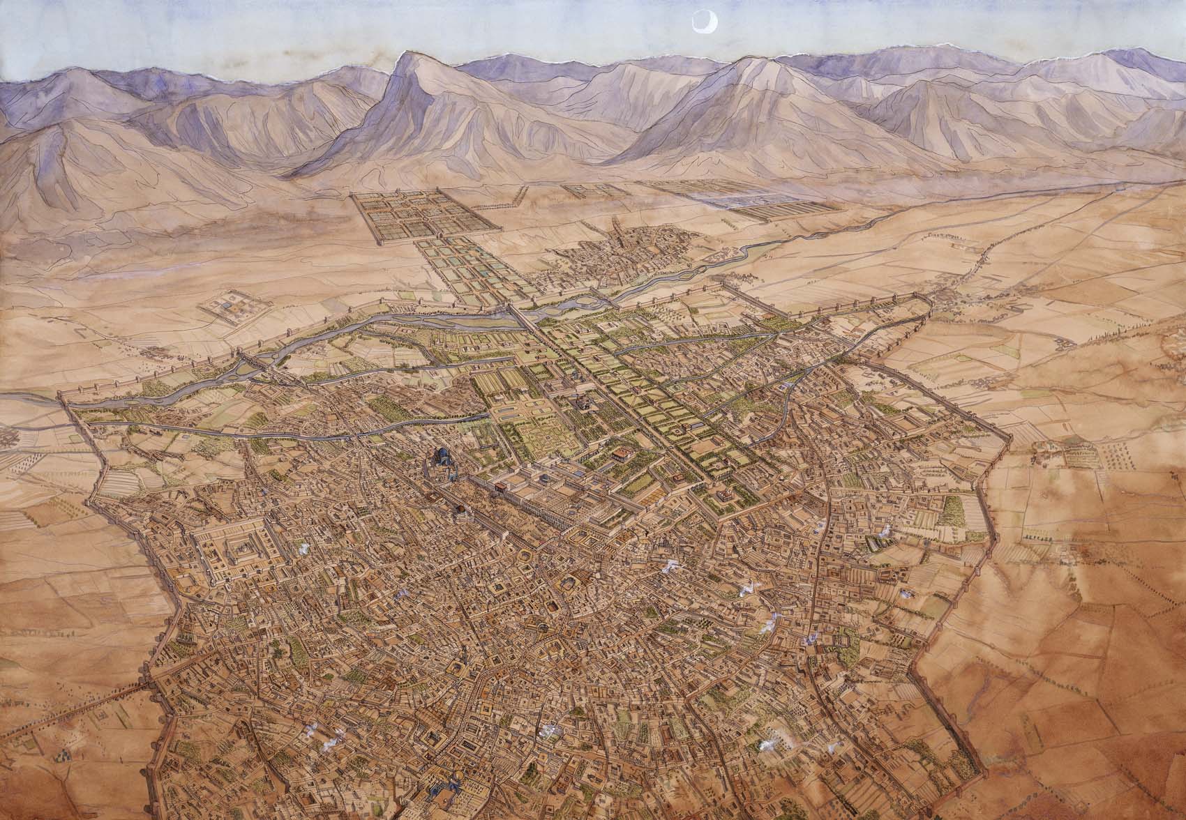 Isfahan in the 17th c. - Jean-Claude Golvin